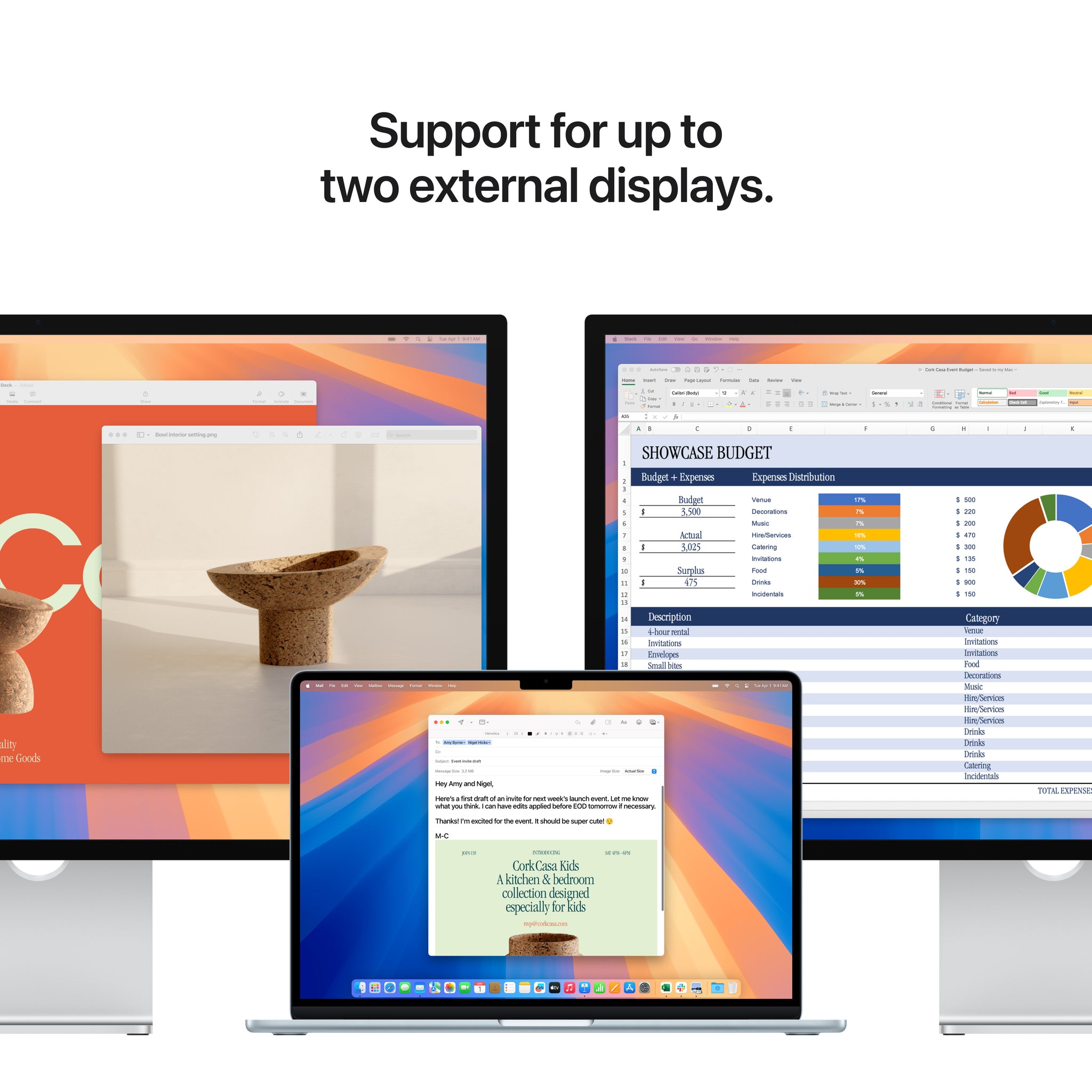 15-inch MacBook Air: Apple M4 chip with 10-core CPU and 10-core GPU, 2